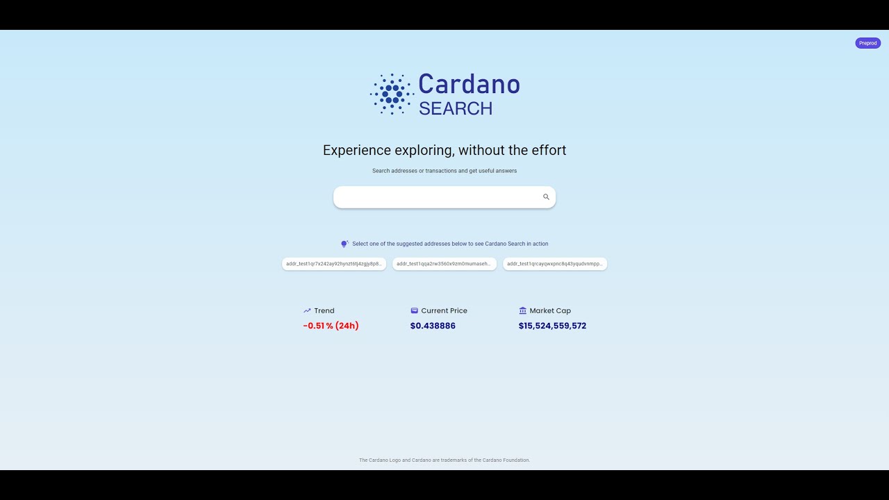 Cardano Search - The Intuitive Explorer - YouTube