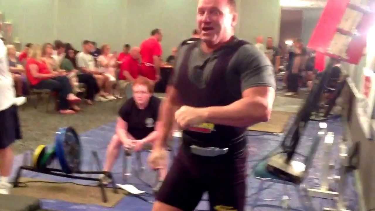 Bruce Waugh, 50, sets a national bench press record on June 29, 2013 ...