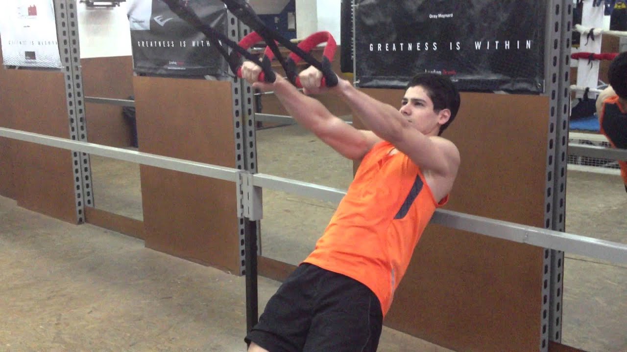 TRX Row (wide grip) - YouTube