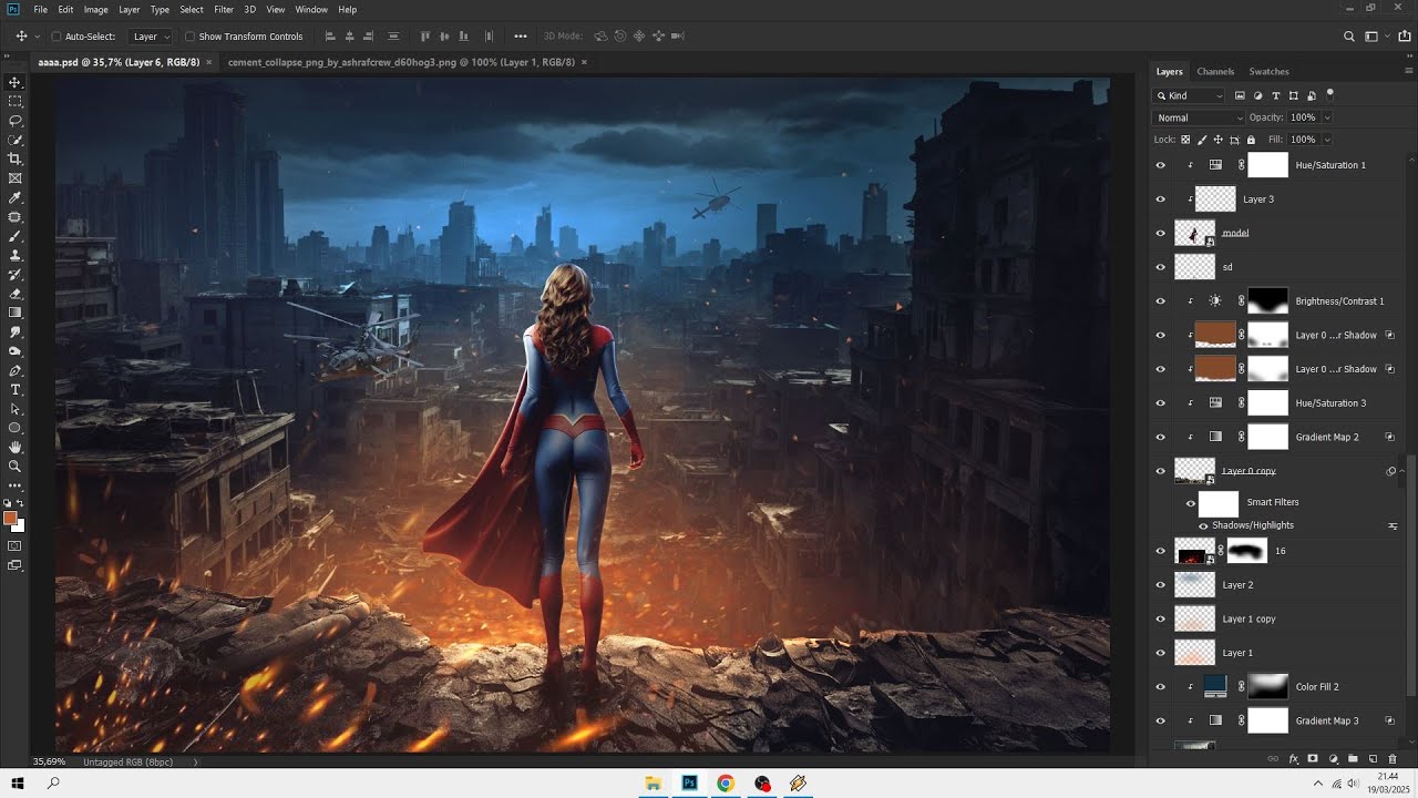 🔴LIVE - Epic Superhero Photo Manipulation - Photoshop Editing Tutorial ...