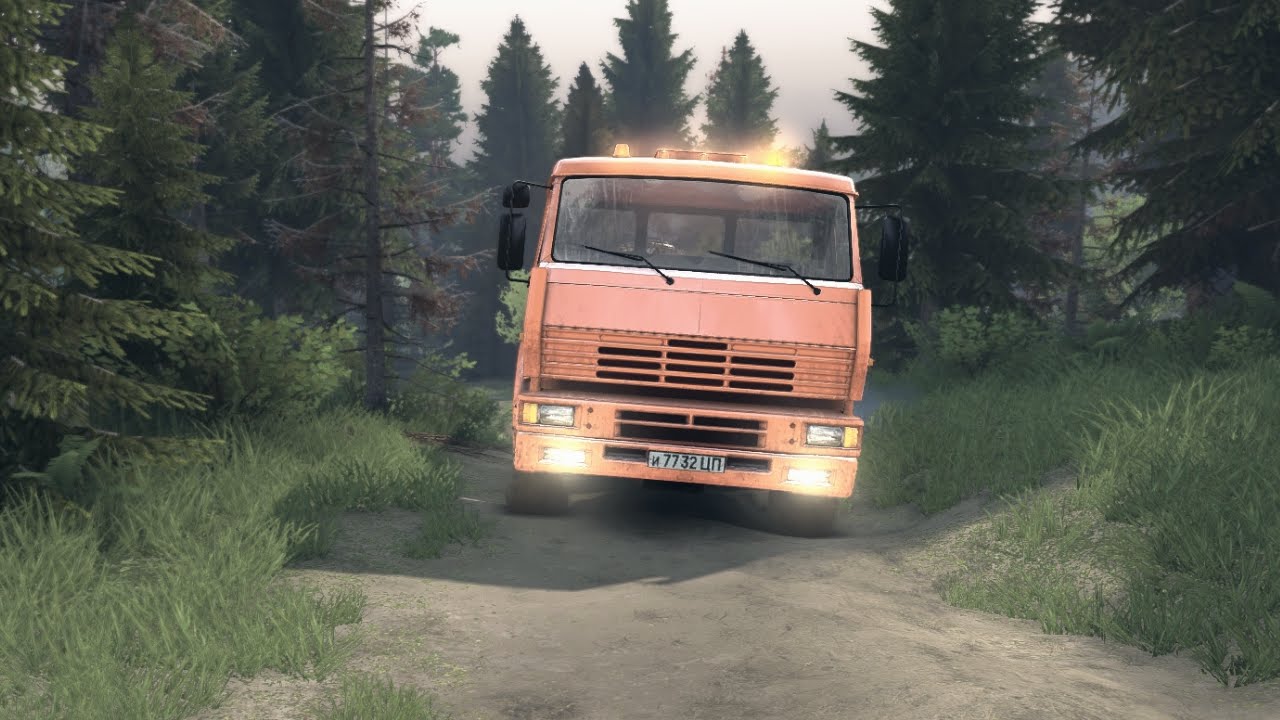 SpinTires - Kamaz 6522 + Utility Trailer - YouTube