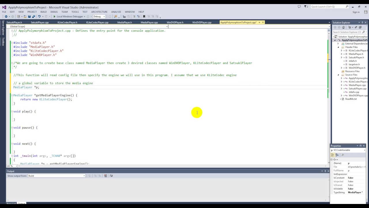 Apply Polymorphism To C Project Youtube
