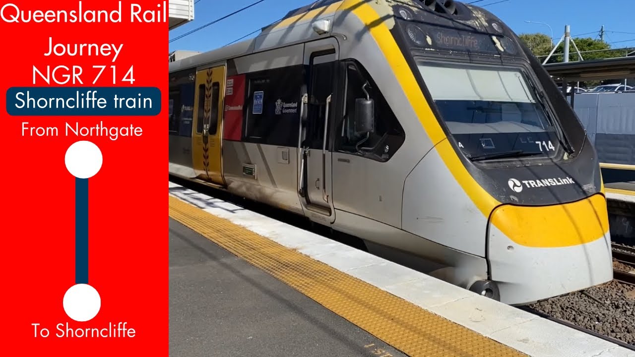 Queensland Rail Journey - NGR 714 From Northgate To Shorncliffe - YouTube