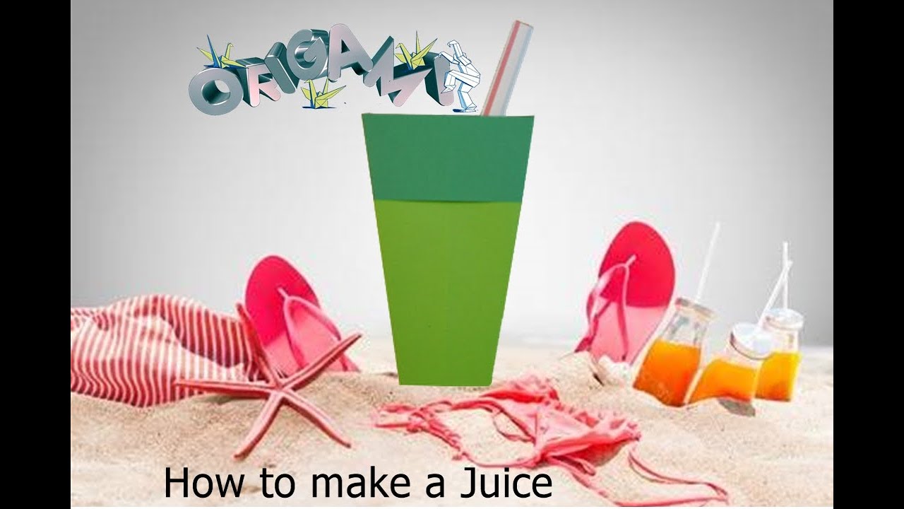 How to make a Juice - Origami fold Paper - YouTube