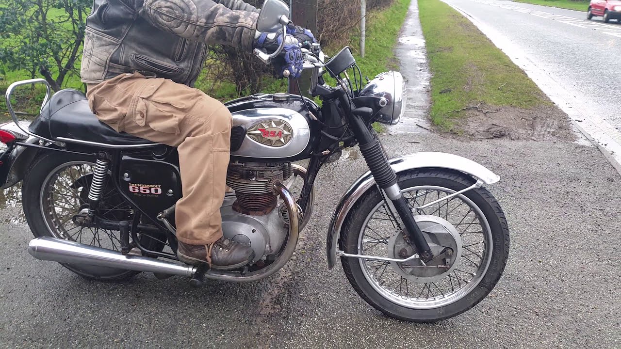 1969 BSA A65 THUNDERBOLT TEST RIDE - YouTube