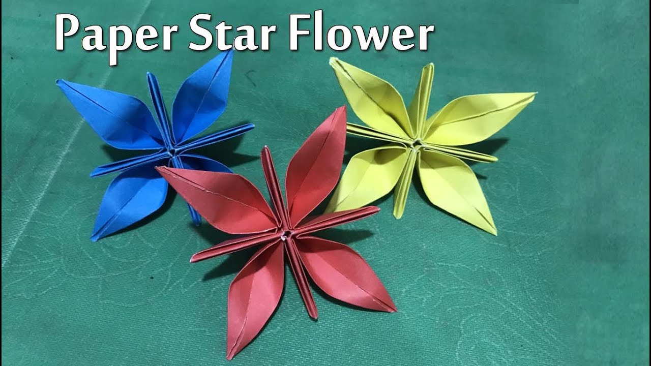 Fantastic Paper Star Flower.পেপার স্টার ফ্লাওয়ার - YouTube