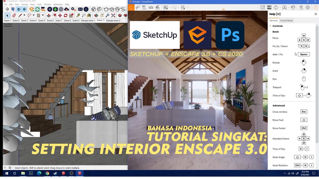 TUTORIAL: SIMPLE SETTING INTERIOR ENSCAPE 3.0 - YouTube