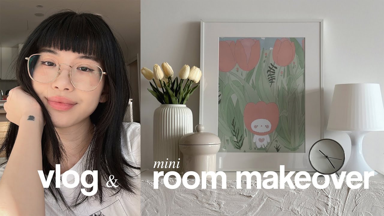 apartment vlog | giving my living room a mini makeover + daily vlogs ...