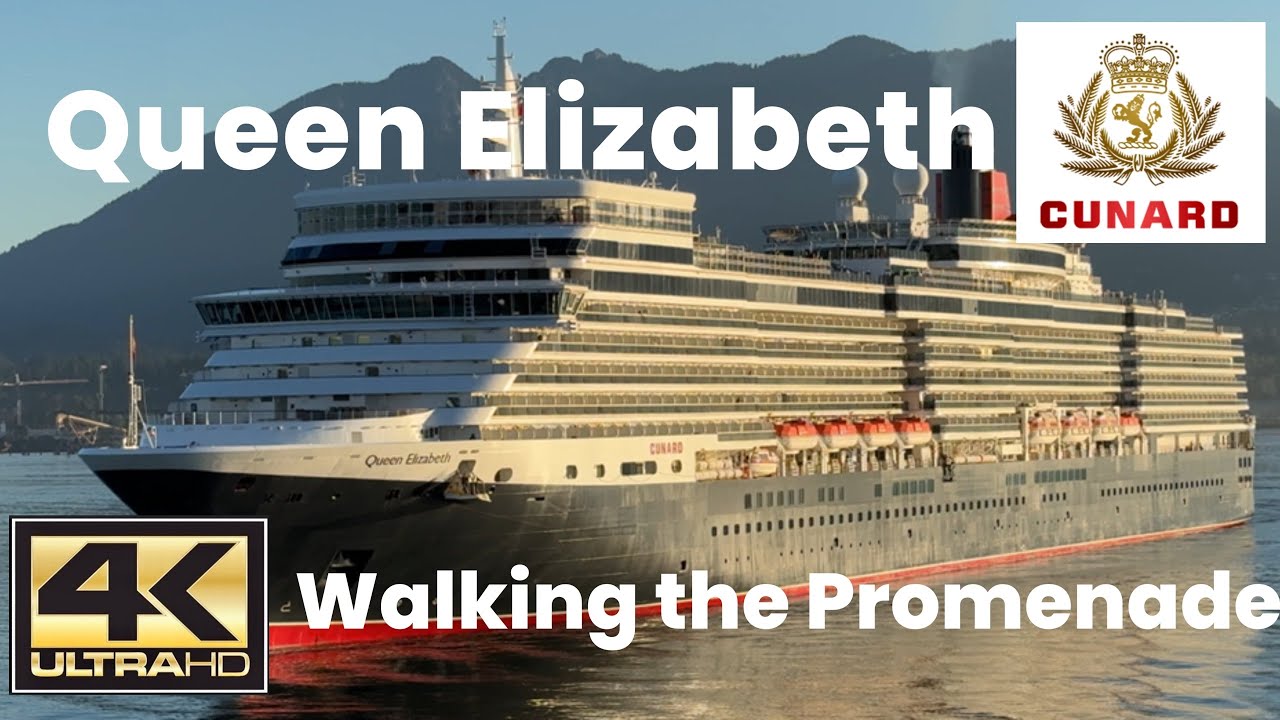 Cunard Queen Elizabeth - Walk The Full Promenade - YouTube