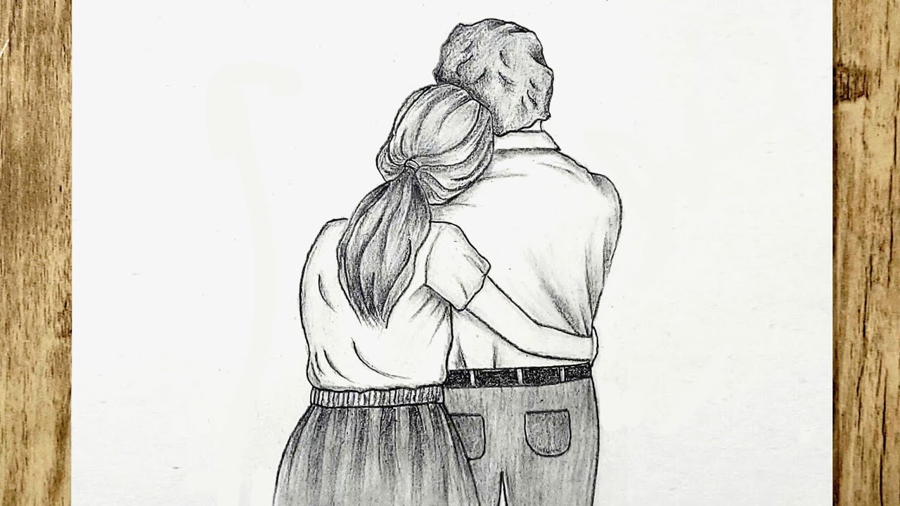 romantic couple drawing pencil sketch/ pencil sketch step by step for ...