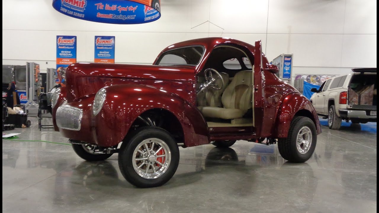 1940 Willys Coupe Custom Hot Rod in Brandy Wine & 454 Engine Sounds My ...