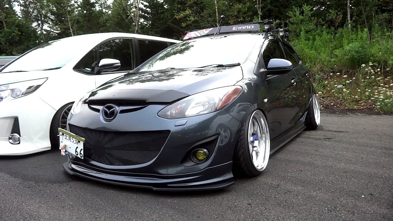 MAZDA DEMIO SKYACTIV custom car マツダ デミオ スカイアクティブ カスタムカー - YouTube