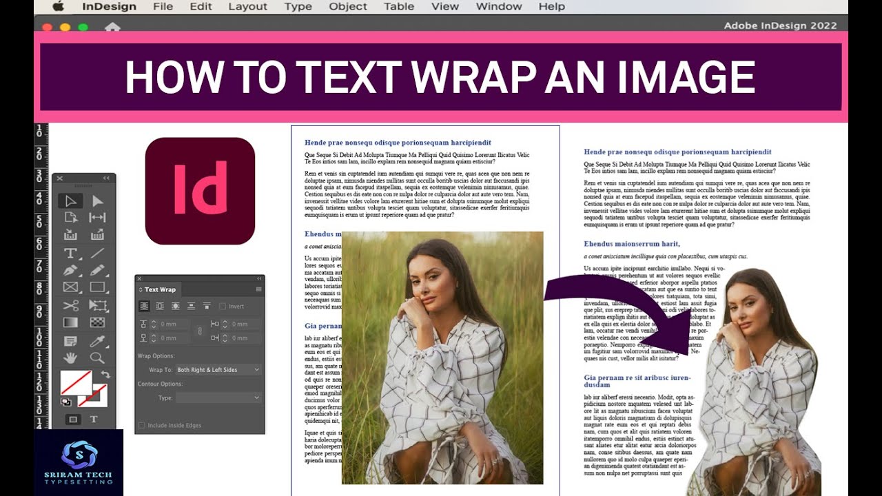 TEXT WRAP AN IMAGE | ADOBE INDESIGN - YouTube