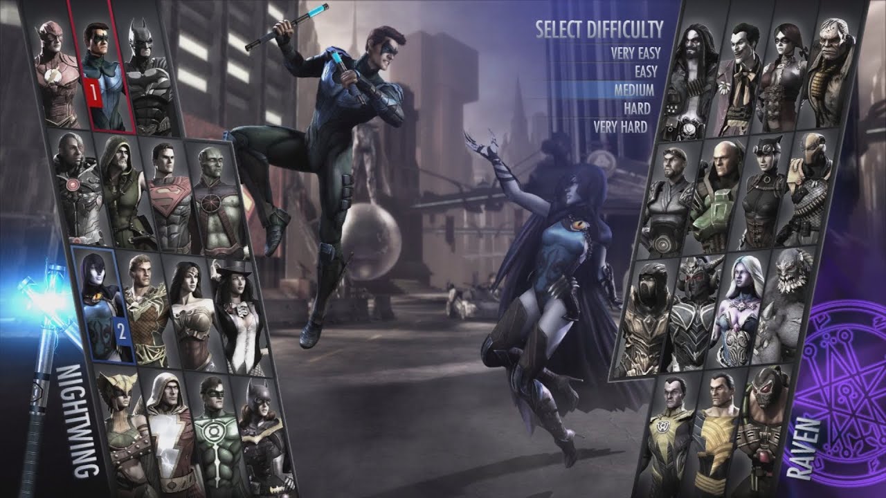 NIGHTWING vs RAVEN - Injustice Gods Among Us Ultimate Edition 2013 ...