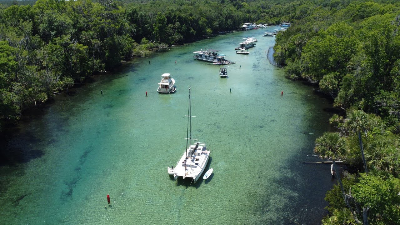 St. Johns River - Silver Glen Spring Run - Florida Aerial View - YouTube