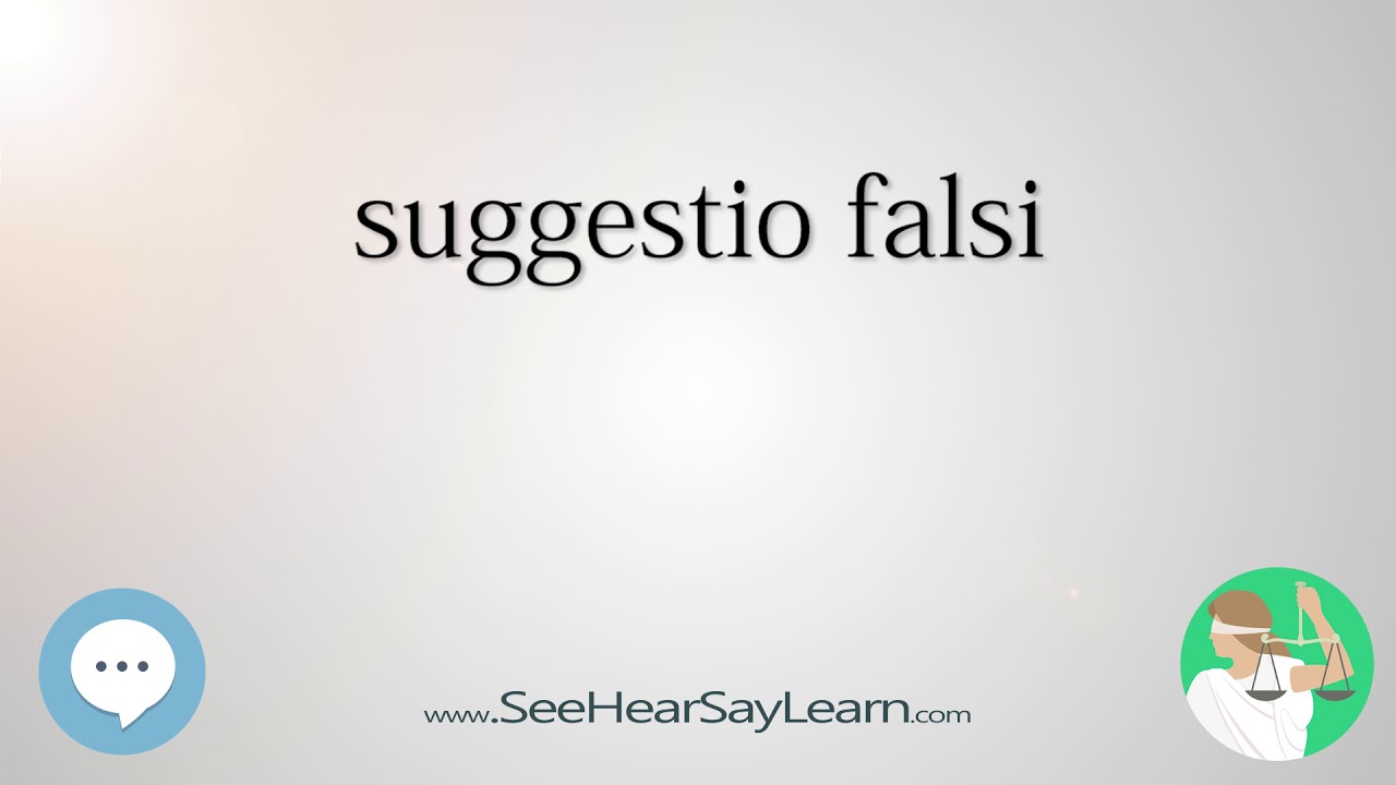 suggestio falsi 🔊 - YouTube