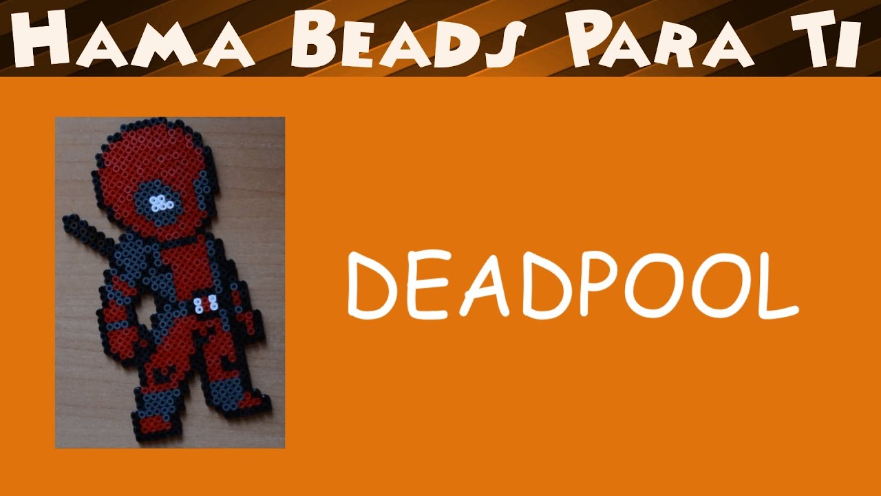 DEADPOOL - Tutorial Hama/Perler Beads - YouTube