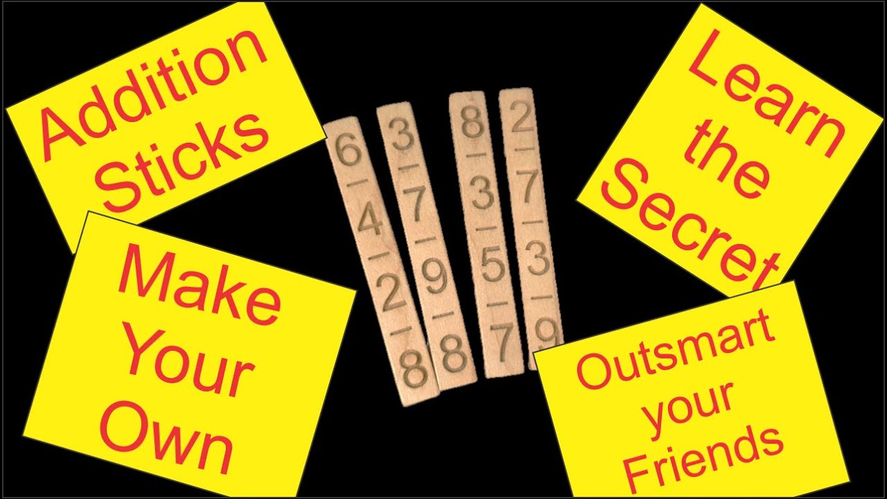 Addition Sticks. Make your own fun puzzler - YouTube
