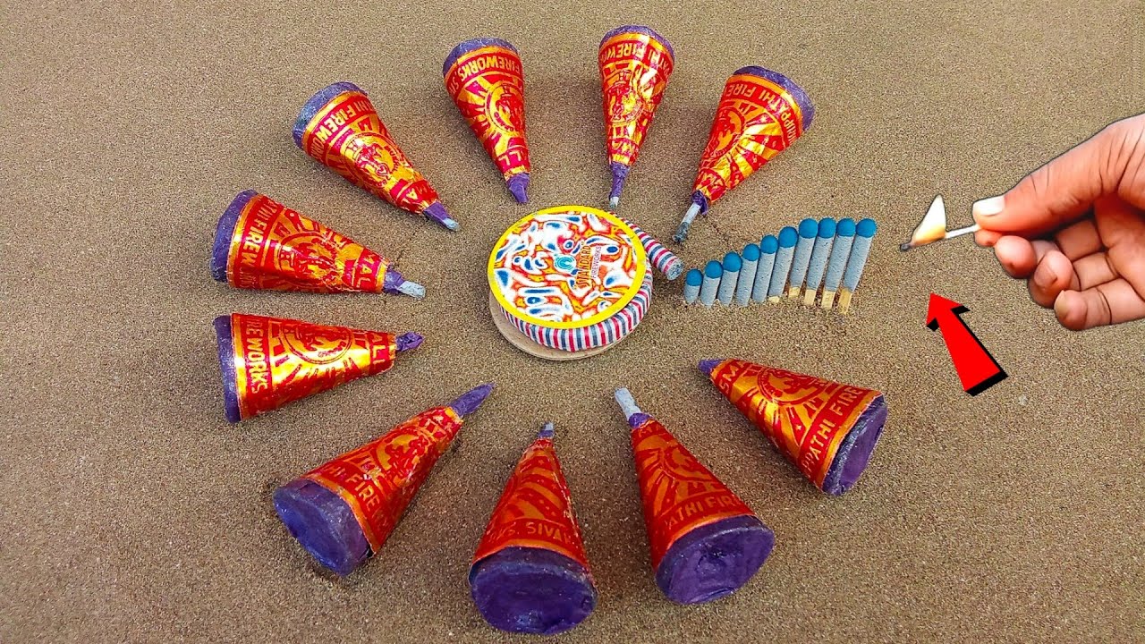 Diwali Anar Round With Big Size chakkar Vs Matchstick Chain Reaction ...