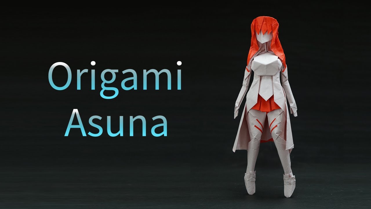 Origami Asuna by Chen Xiao —— Folding Asuna from a piece of paper as ...