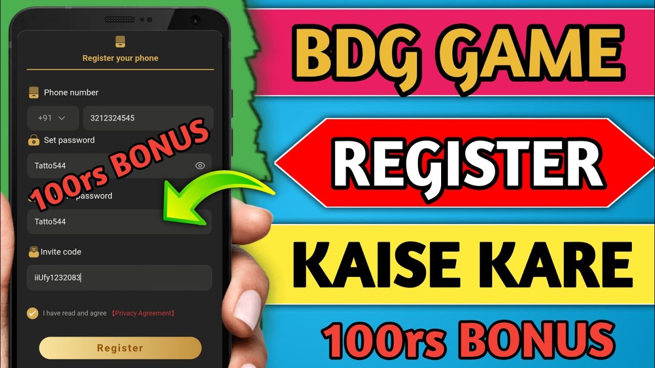 Bdg Game Me Register Kaise Kare | How To Register In Bdg Game | Bdg App ...