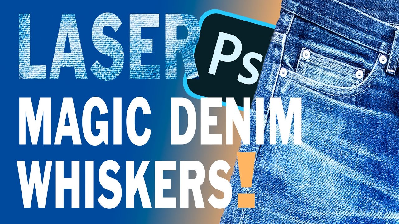ADD/HIDE WHISKER ON A DENIM LASER DESIGN - YouTube