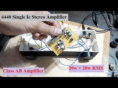 4440 ic Class AB Amplifier Connection & Testing // 4440 IC Stereo ...