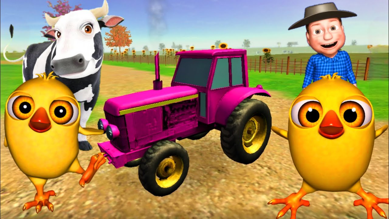 Pollito Pío 3D #39 - El Pollito Pío Y El Furioso Toro Contra El Tractor ...
