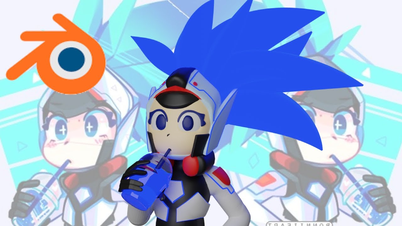 2D to 3D akali projek in blender (bonniieart) - YouTube