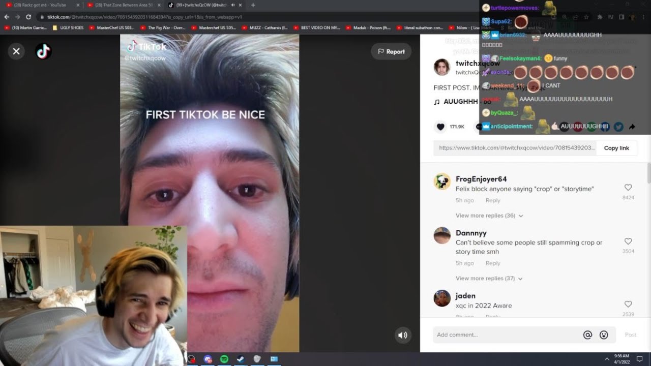 xQc Reacts to His Tiktok With Over 1 Million Views - YouTube
