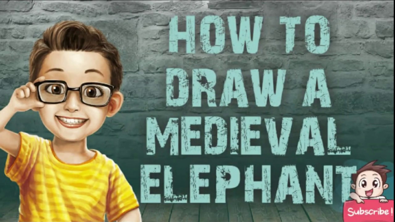 how to draw a medieval elephant in a simple way... - YouTube