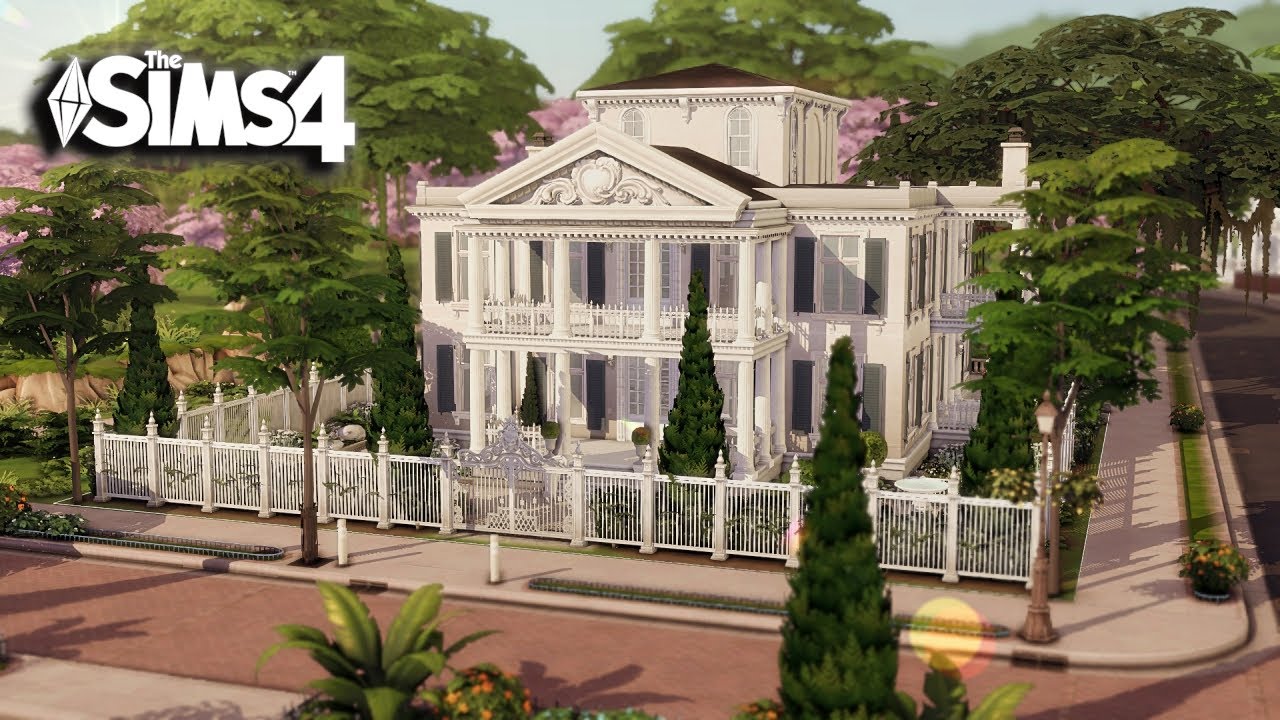 Huge Colonial house | STANTON HALL NATCHEZ | The Sims 4 build - YouTube
