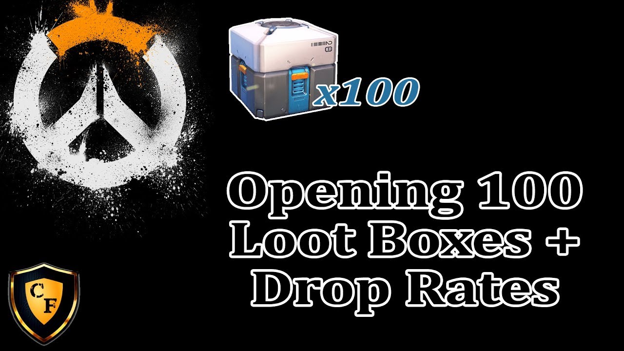 [OW] Opening 100 loot boxes + drop rates explained - YouTube