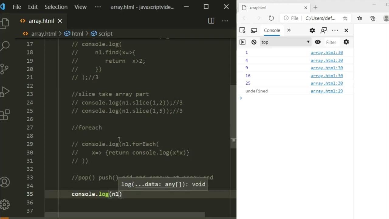 Array(JavaScript) simple and easy - YouTube