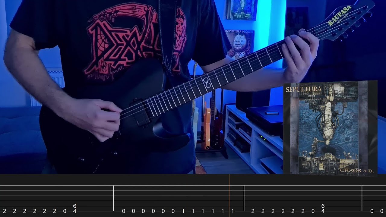 Sepultura - Biotech is Godzilla (Guitar Cover + Screentabs) - YouTube