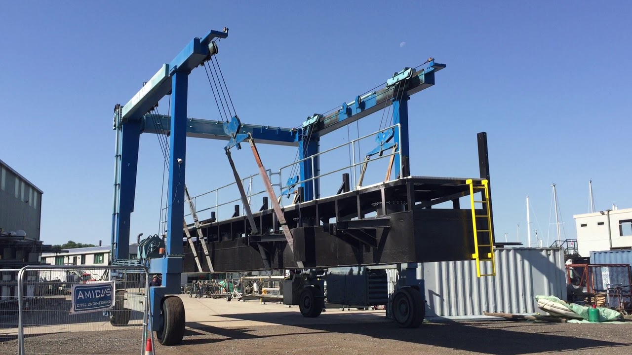 Launch Jetty Pontoon Replacement - Boat Lift - YouTube