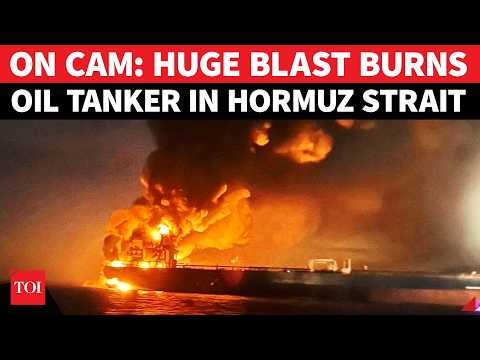 BREAKING: Iran Attacks 'U.S-Linked' Ship, Drops Shocking Image Of Vessel On Fire In Hormuz | Watch