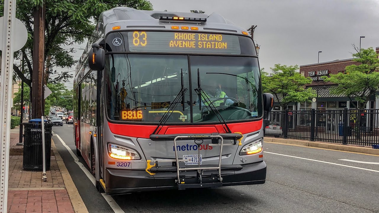 WMATA 2019 New Flyer XN40 3207 on Route 83 - YouTube