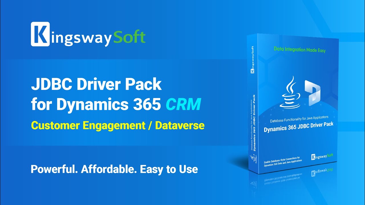 Introducing KingswaySoft JDBC Driver Pack for Dynamics 365 CRM - YouTube