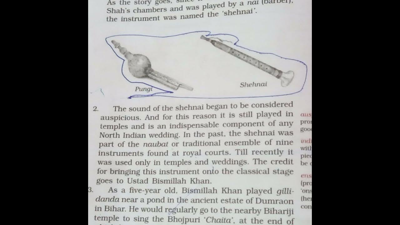 Class 9 NCERT BEEHIVE CHAPTER 2 The Sound of music part 2 The Shehnai Of Bismillah khan ...