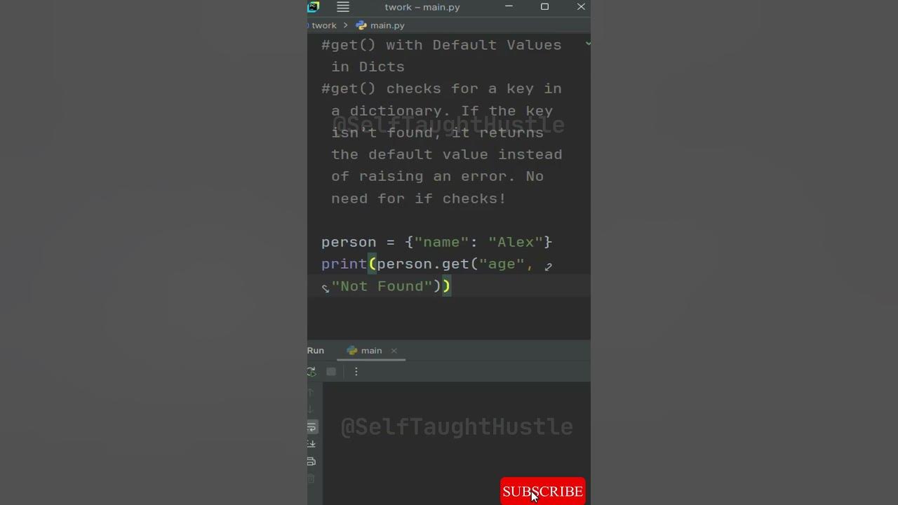 get() with Default Values in Dicts in Python #coding #code #programming ...