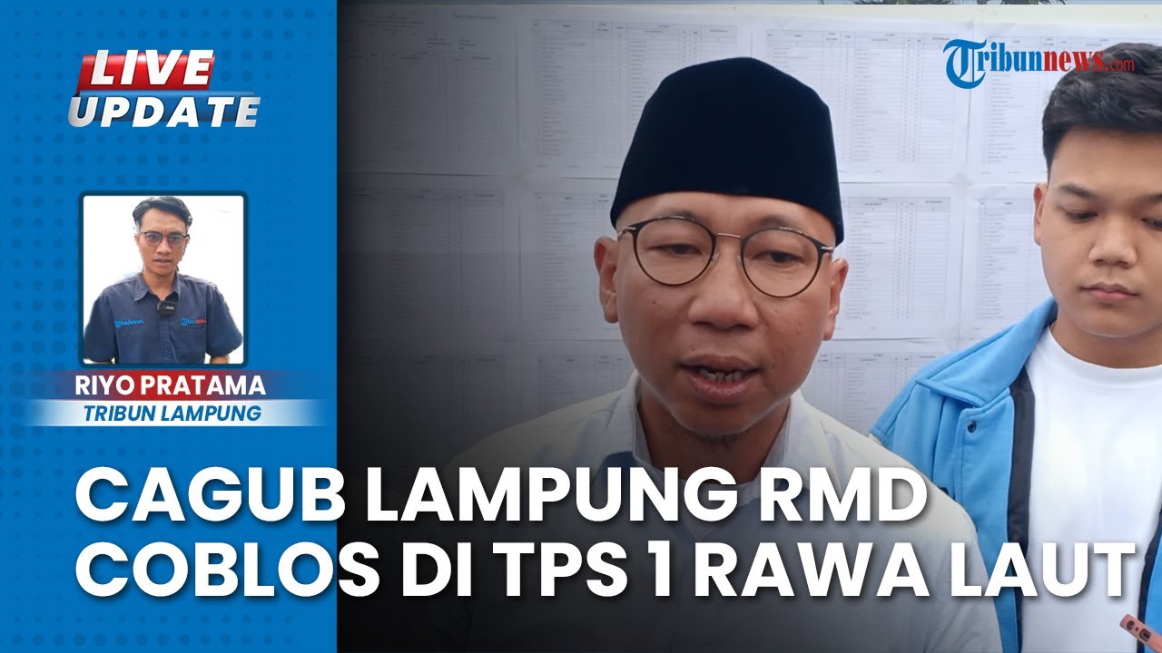 Calon Gubernur Lampung RMD Nyoblos Bersama Keluarga di TPS 1 Rawa Laut - YouTube