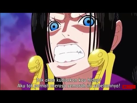 Kemarahan Hancock saat menyelamatkan Luffy dari Smoker Di Perang Marine Ford