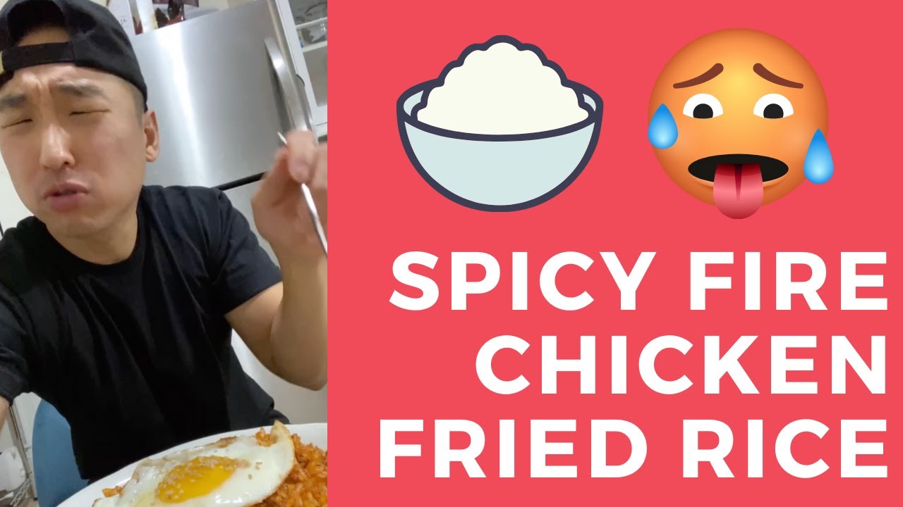 Spicy FIRE Chicken Fried Rice (Buldak: 불닭볶음밥) - YouTube