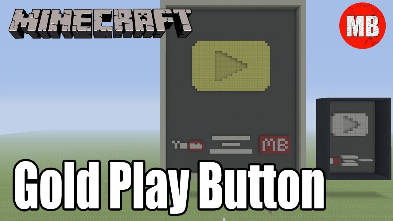 Minecraft Giant YouTube Gold Play Button! - YouTube