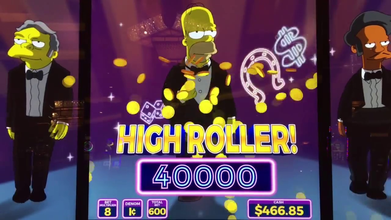 OMG YOU GUYS, I CAN'T STOP WITH THE SIMPSONS SLOT MACHINE! - YouTube