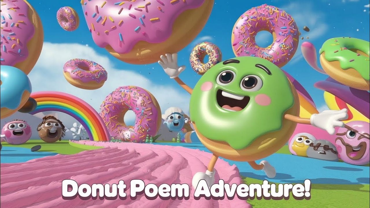 Donuts poem kids cartoon Nursery rhymes poems #poemshop - YouTube