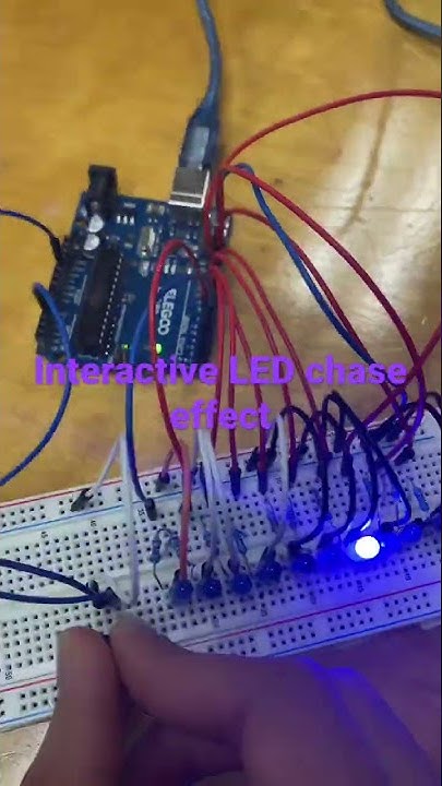 Interactive LED chase effect success - YouTube