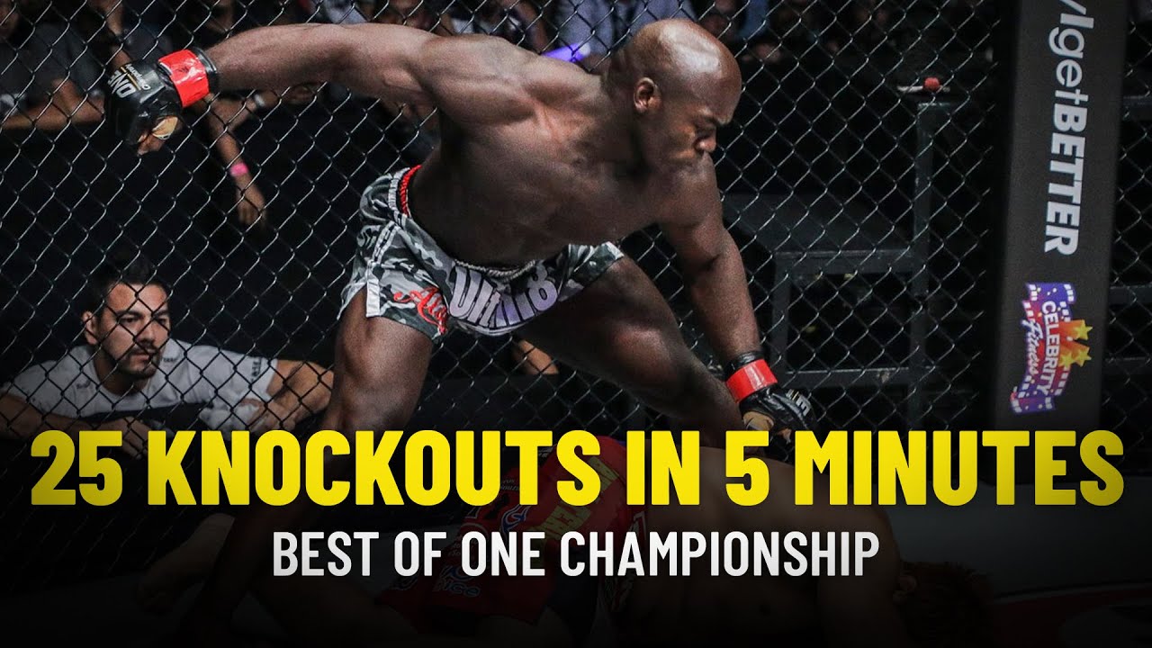 ONE Championship: 25 Knockouts In 5 Minutes - YouTube