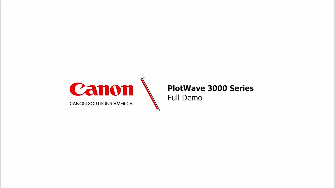 Canon PlotWave 3000 & 3500 Printer Demo - YouTube